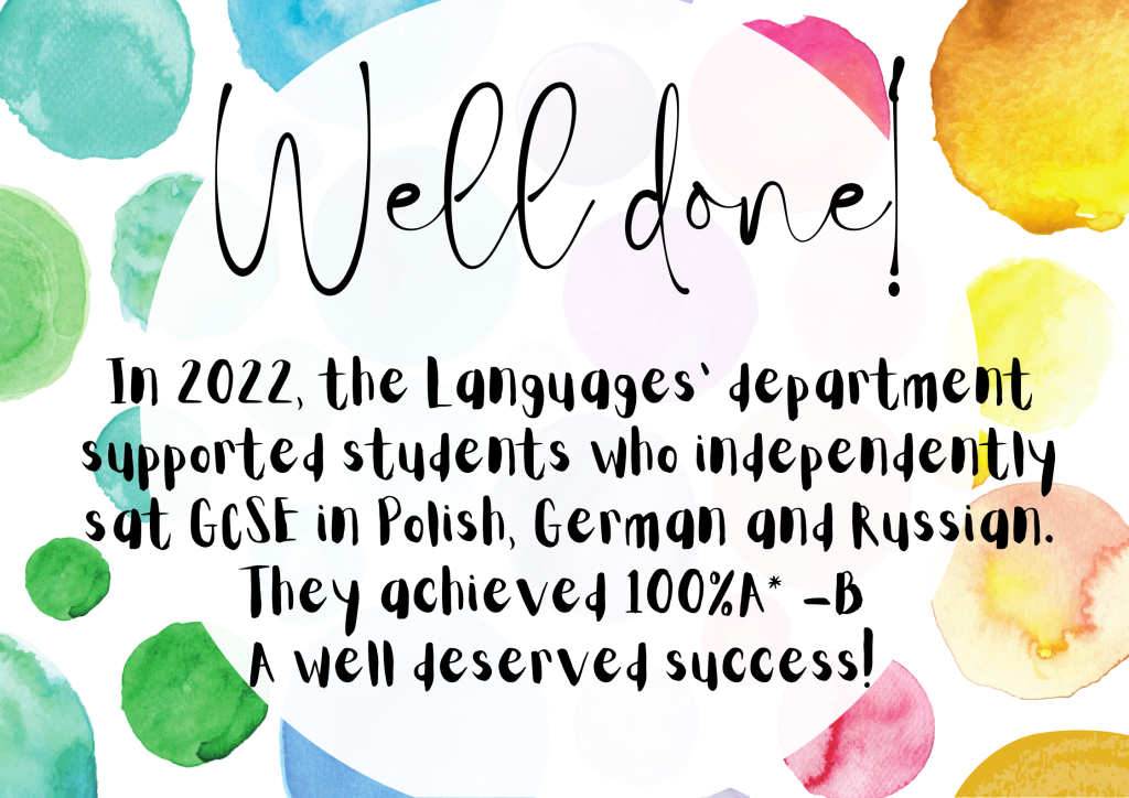 Speakers of Additional Languages : A success story! - Kilkeel High School
